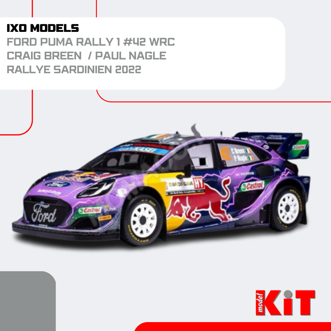 - Ford Puma Rally 1 #42 WRC Craig Breen / Paul Nagle Rallye Sardenne 2022
