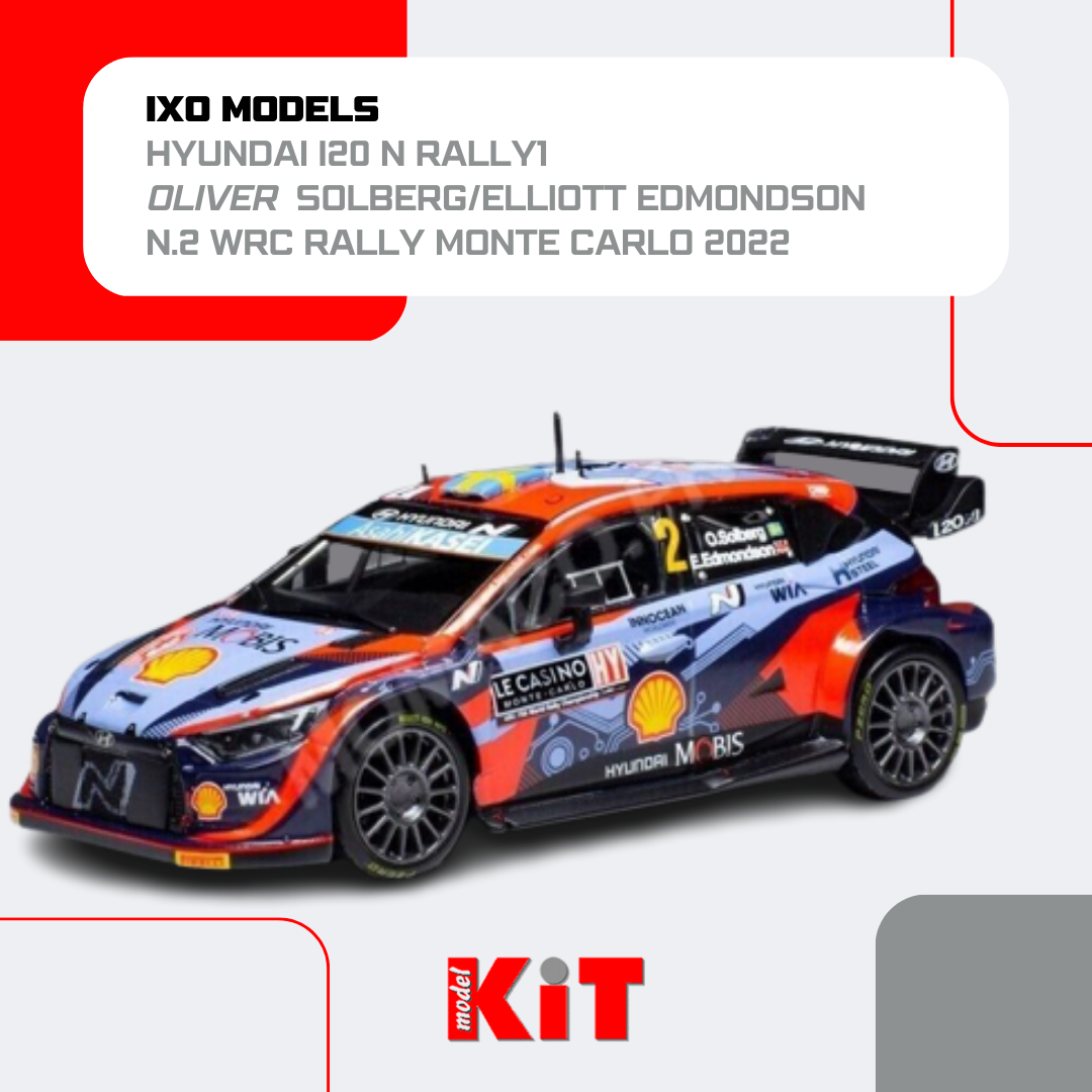 - Hyundai i20 N Rally1 N.2 WRC Rally Monte Carlo 2022 Oliver Solberg ...